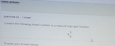 Solved Content attributionQUESTION 23 ? 1 ﻿POINTConvert the | Chegg.com