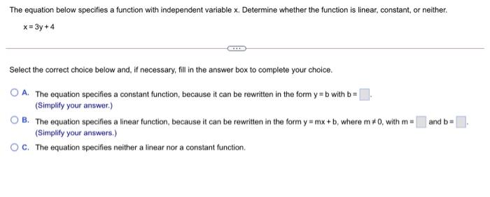 Solved The equation below specifies a function with | Chegg.com