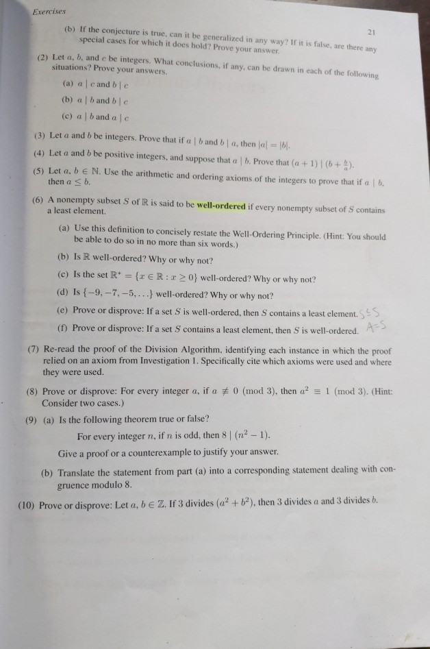 Solved Exercises 21 (b) If the conjecture is true, can it be | Chegg.com