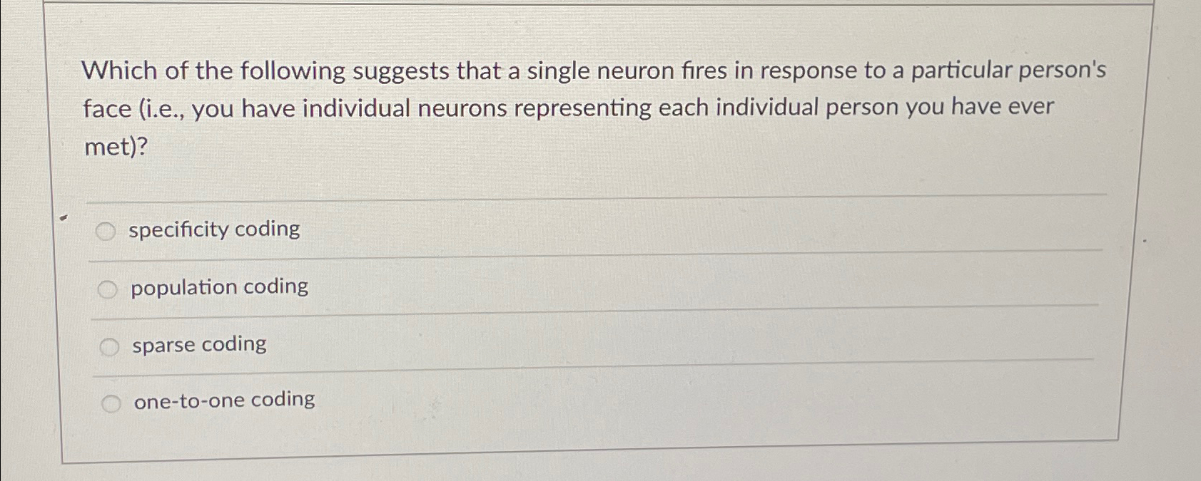 Solved Which of the following suggests that a single neuron | Chegg.com
