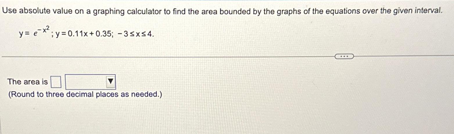 Solved Use absolute value on a graphing calculator to find | Chegg.com