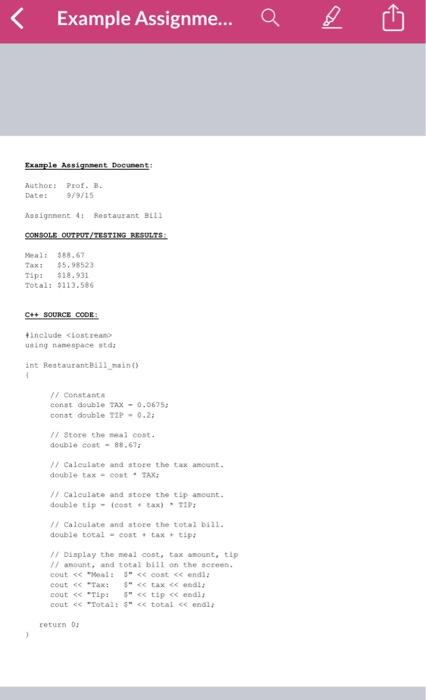 Solved Description ASSIGNMENT REQUIREMENTS: Assignment 3 | Chegg.com