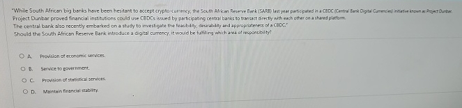 Solved Project Dunbar proved financial institutions could | Chegg.com