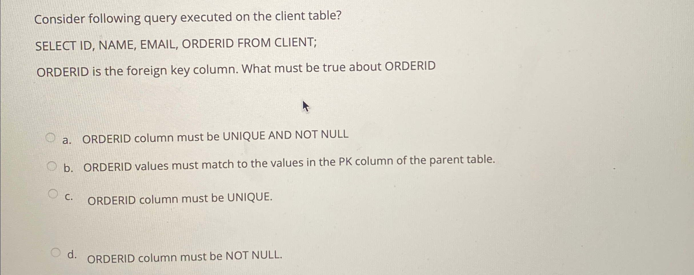 Solved Consider following query executed on the client | Chegg.com Solved Consider following query executed on the client | Chegg.com