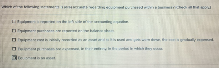 Solved Which of the following statements is (are) accurate | Chegg.com