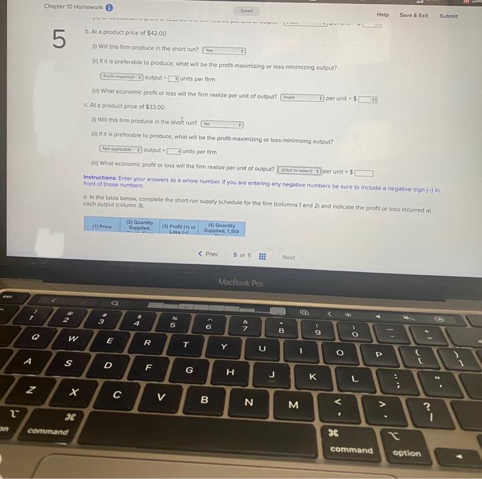 Solved Chapter 10 Homework Help Save & Exit Submit Assume | Chegg.com