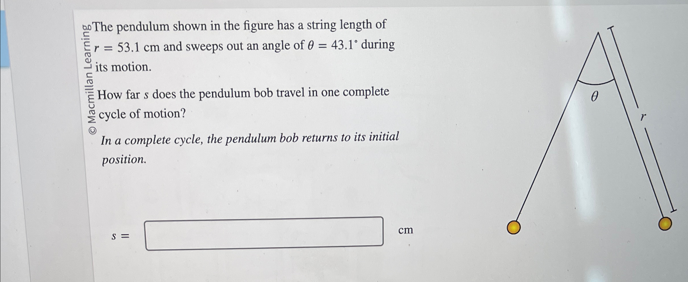 Solved wo The pendulum shown in the figure has a string | Chegg.com