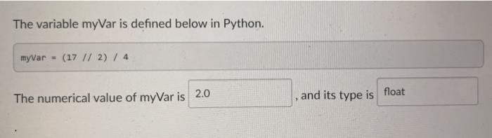 Solved The Variable My Var Is Defined Below In Python Myvar