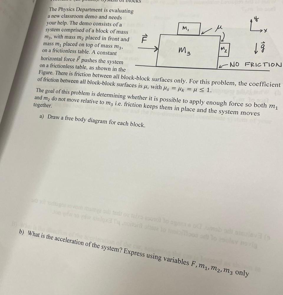 Solved The goal of this problem is determining and m2 do not | Chegg.com