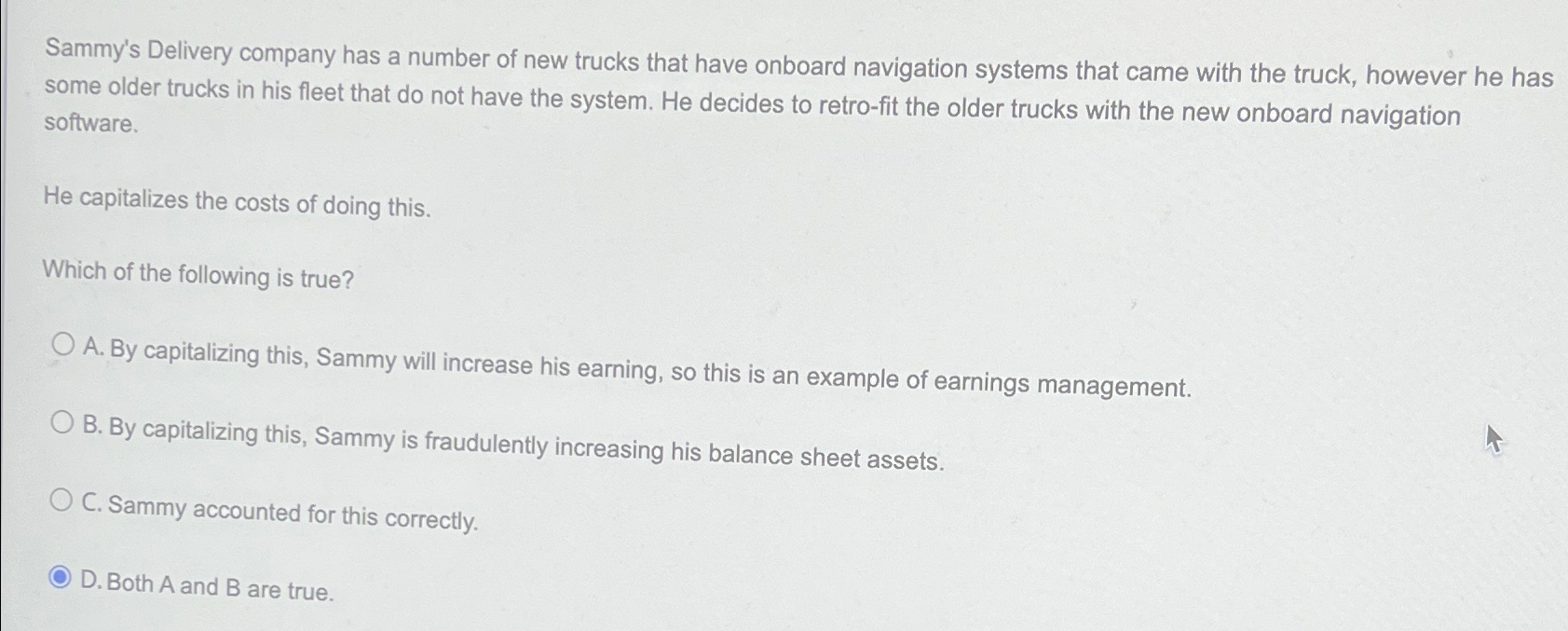 Solved Sammy's Delivery company has a number of new trucks | Chegg.com