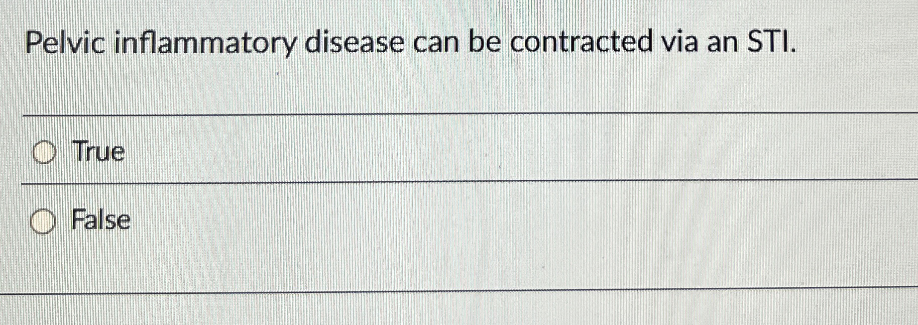 Solved Pelvic inflammatory disease can be contracted via an | Chegg.com