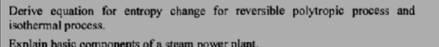 Solved Derive equation for entropy change for reversible | Chegg.com
