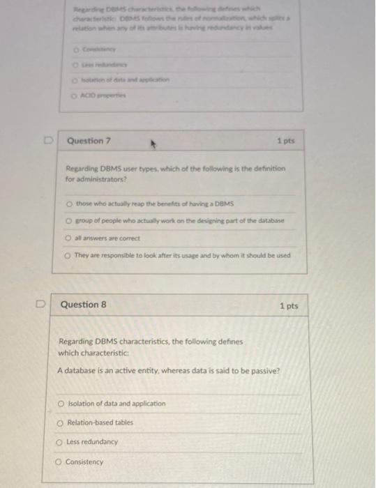 Solved character rationis 0 400 procentie D Question 7 1 pts | Chegg.com