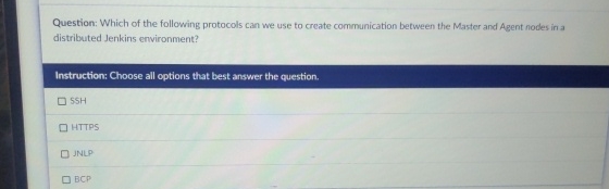 Solved Question: Which of the following protocols can we use | Chegg.com