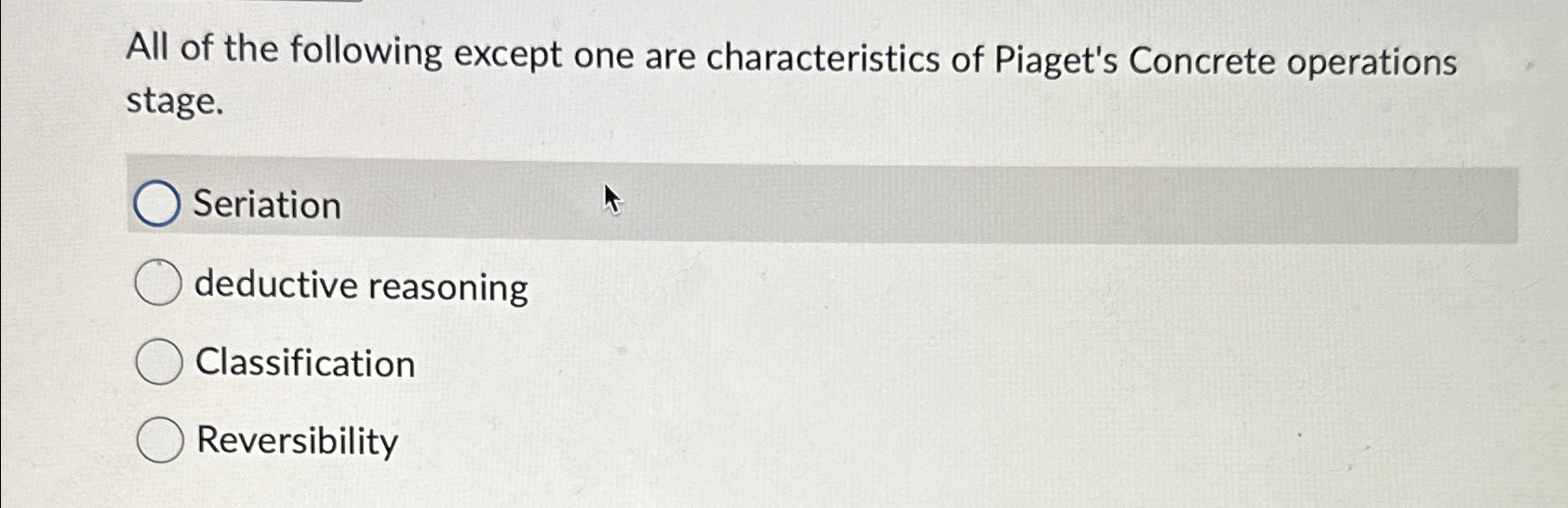 Solved All of the following except one are characteristics | Chegg.com