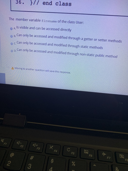 Solved public class User public String firstname; private | Chegg.com