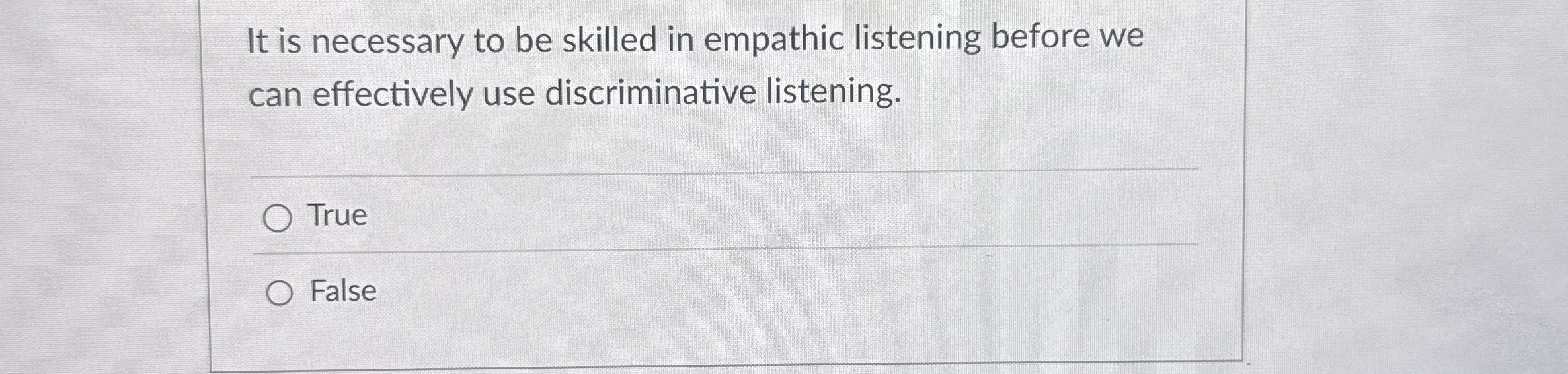 It is necessary to be skilled in empathic listening | Chegg.com