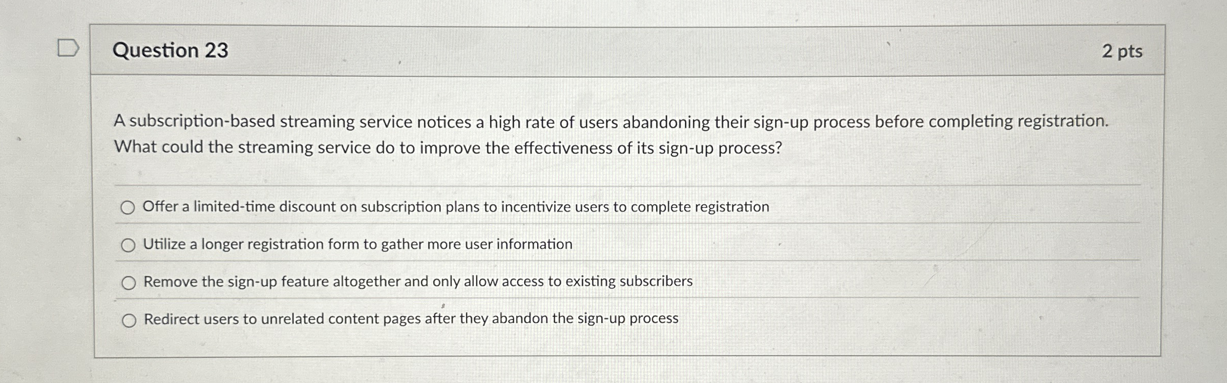 Solved Question 232 ﻿ptsA subscription-based streaming | Chegg.com