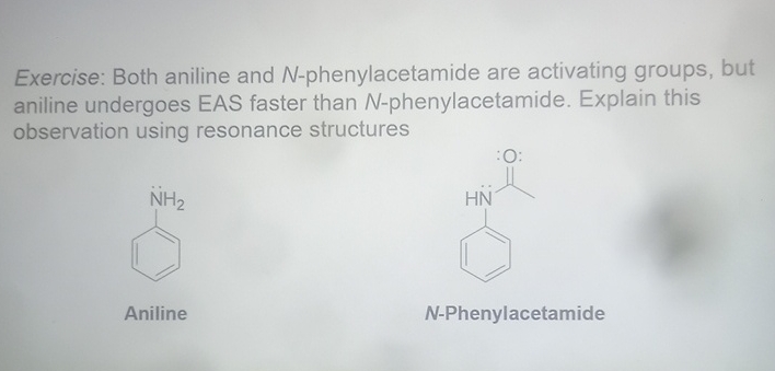 Solved Exercise: Both aniline and N-phenylacetamide are | Chegg.com