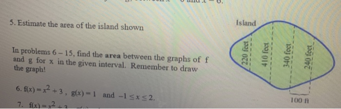 Solved апах 5. Estimate the area of the island shown Island | Chegg.com