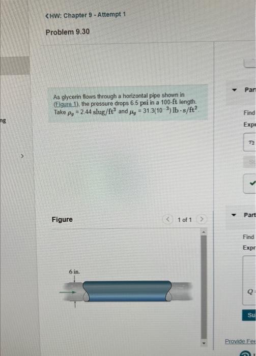 Solved As glycerin flows through a horizontal pipe shown in | Chegg.com