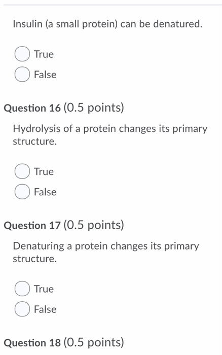 Solved 1 HOMEWORK: Amino Acids and Proteins Question 1 (0.5 | Chegg.com