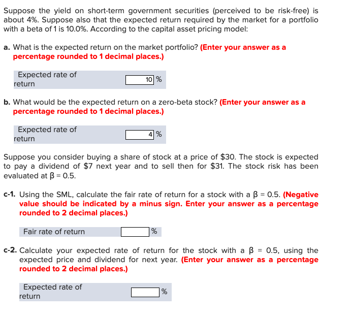 Solved Suppose the yield on short-term government securities | Chegg.com