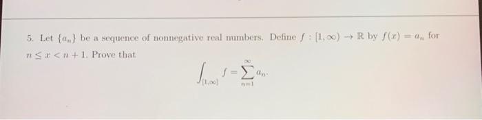 Solved 5. Let {an} be a sequence of nonnegative real | Chegg.com