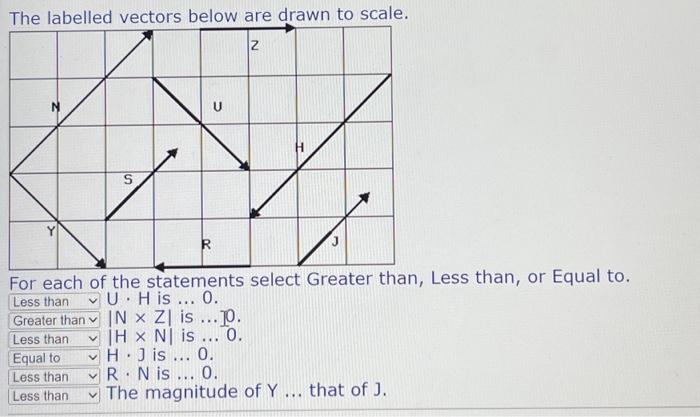 Solved The labelled vectors below are drawn to scale. Z N Y | Chegg.com