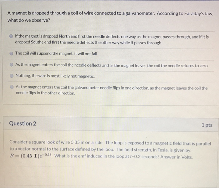 Solved A magnet is dropped through a coil of wire connected | Chegg.com