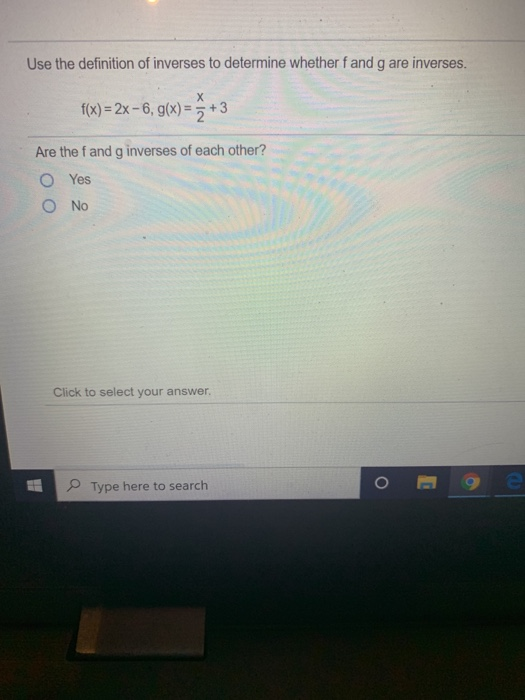 Solved Use the definition of inverses to determine whether | Chegg.com