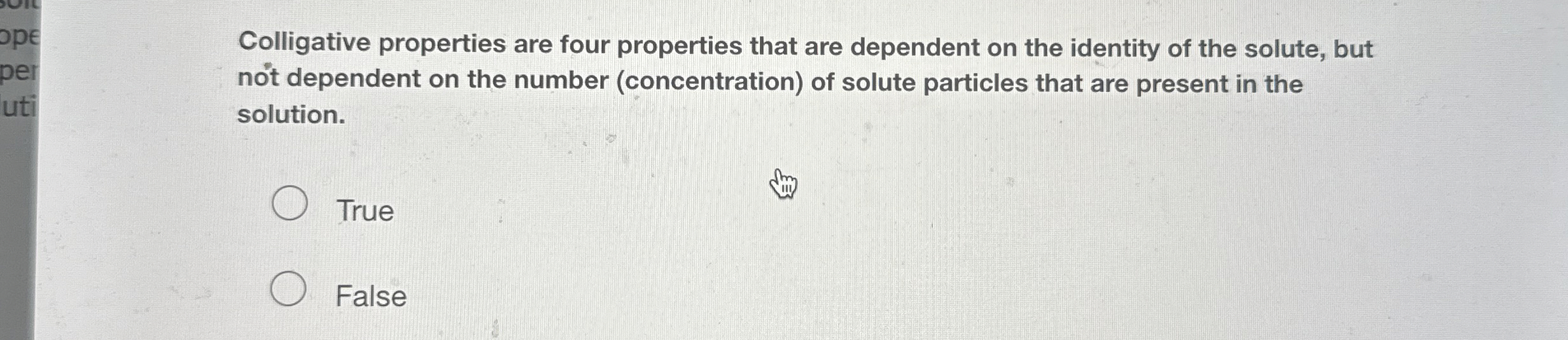 Solved Colligative properties are four properties that are | Chegg.com