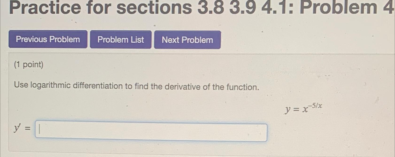 Solved Practice for sections 3.83 .9 4.1: Problem 4(1 | Chegg.com