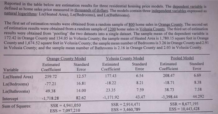 Solved Conduct a Chow test at the 5% level to determine if | Chegg.com