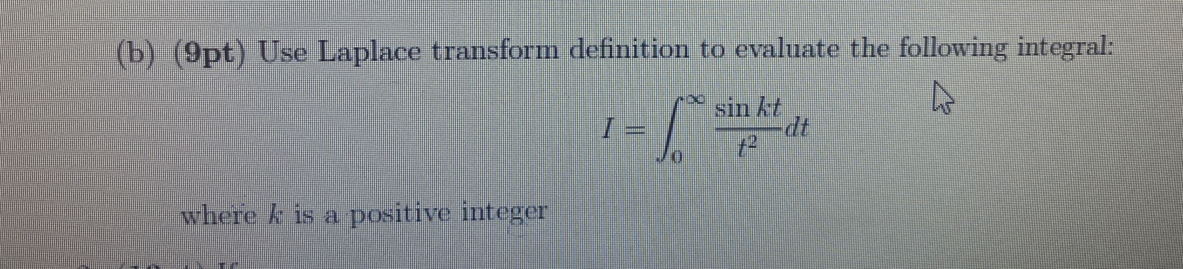 Solved (b) (9pt) ﻿Use Laplace transform definition to | Chegg.com
