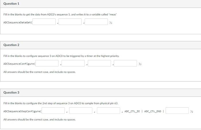 Solved Fill in the blanks to get the data from ADCO s | Chegg.com