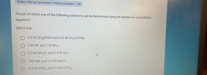 Solved Status: Not yet answered | Points possible: 1.00 The | Chegg.com