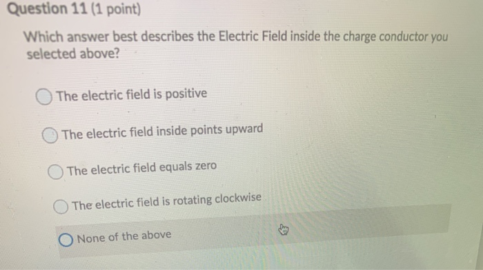 Solved Question 11 (1 point) Which answer best describes the | Chegg.com