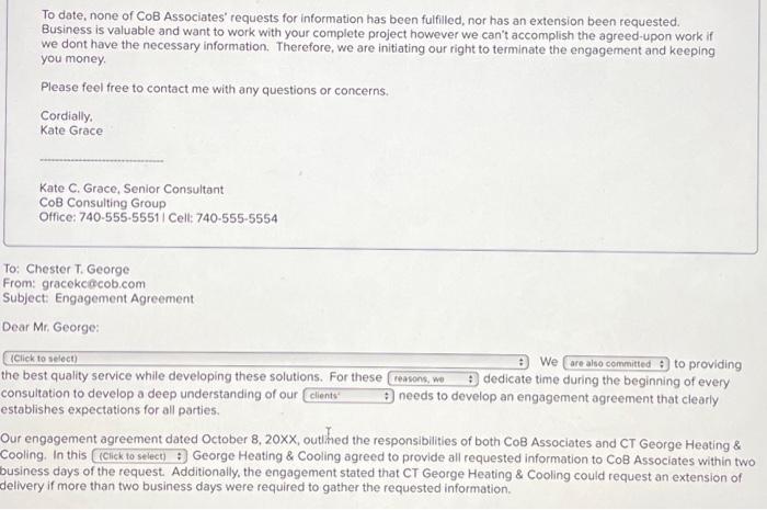 Required information BAD NEWS MESSAGE - CUSTOMER . . | Chegg.com