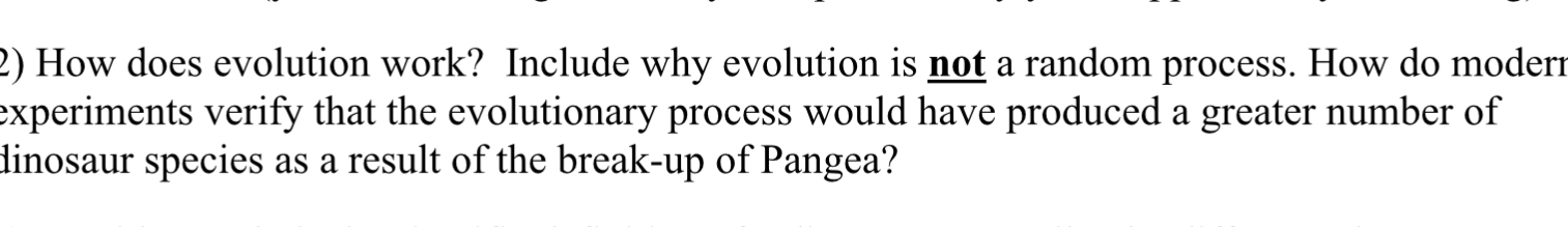 Solved How does evolution work? Include why evolution is not | Chegg.com
