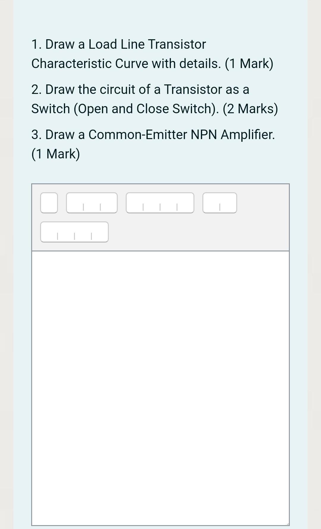 Solved 1. Draw a Load Line Transistor Characteristic Curve | Chegg.com