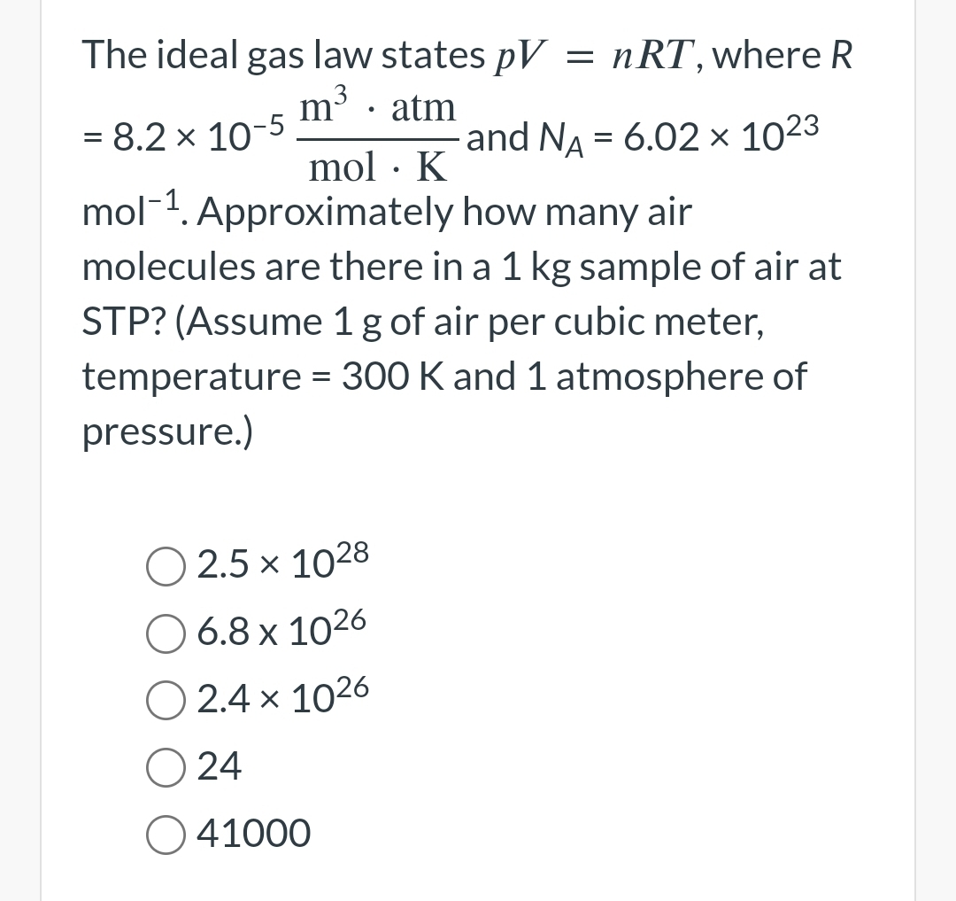 Solved The ideal gas law states pV=nRT, ﻿where | Chegg.com