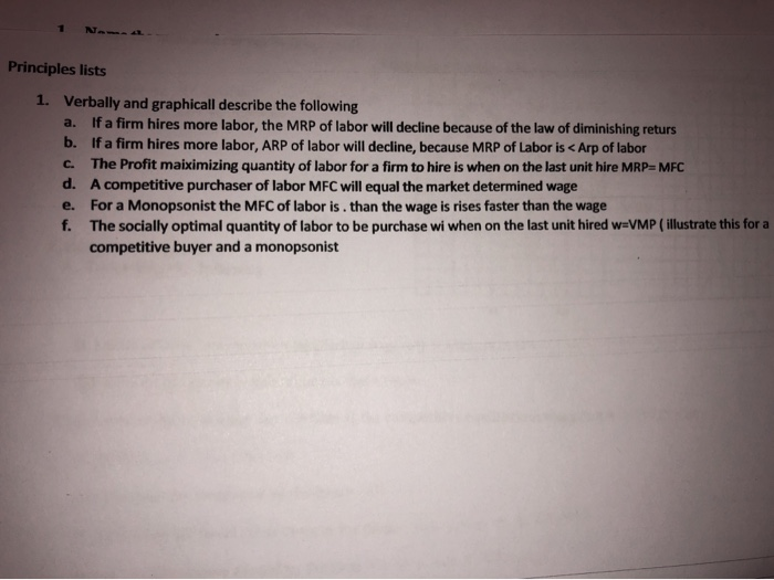 Solved Principles lists 1. Verbally and graphicall describe | Chegg.com