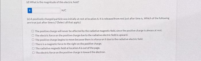 Solved An Accelerated Electron An Electron Is Initially At