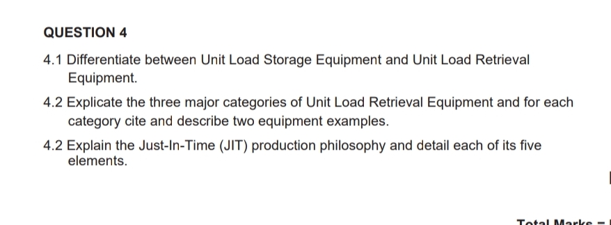 Solved QUESTION 44.1 ﻿Differentiate between Unit Load | Chegg.com
