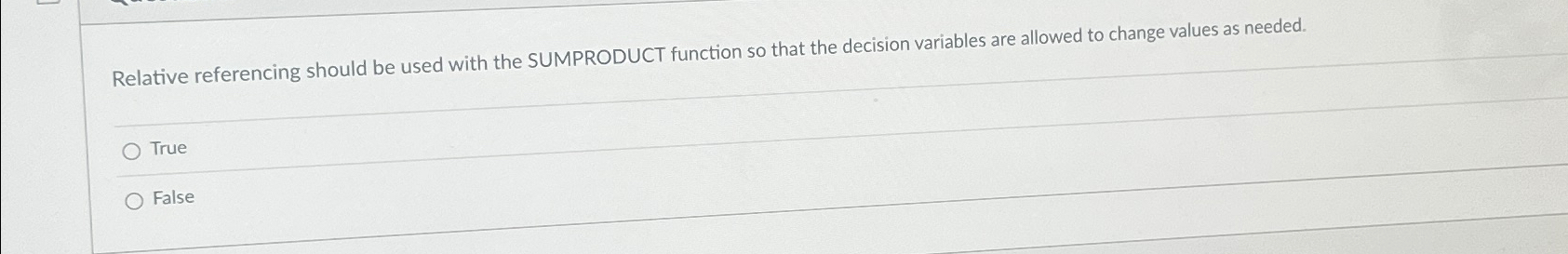 Solved Relative referencing should be used with the | Chegg.com