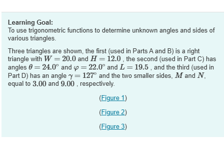Learning Goal:To ﻿use trigonometric functions to | Chegg.com