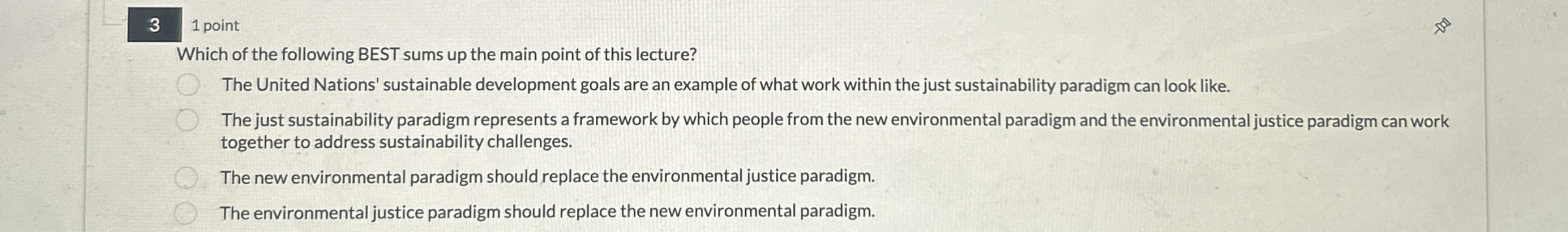 Solved 31 ﻿pointWhich of the following BEST sums up the main | Chegg.com