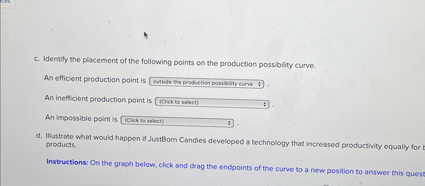 Solved c. ﻿Identify the placement of the following points on | Chegg.com