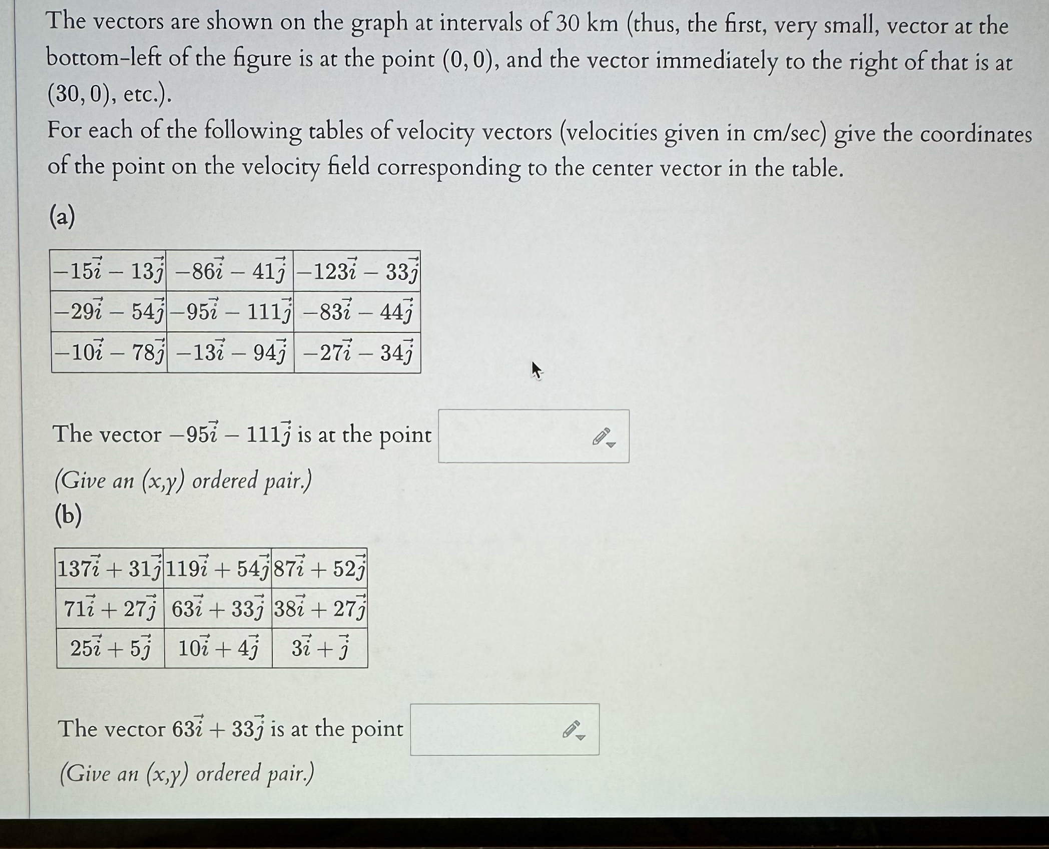Solved The vectors are shown on the graph at intervals of | Chegg.com